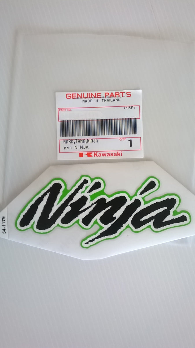 Kawasaki 100% GENUINE ORIGINAL NINJA Fuel Tank Sticker Decal Black / W ...